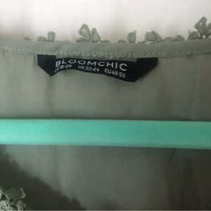 BloomChic | Tops | Bloomchic Plain V Neck Floral Patchwork Blouse ...